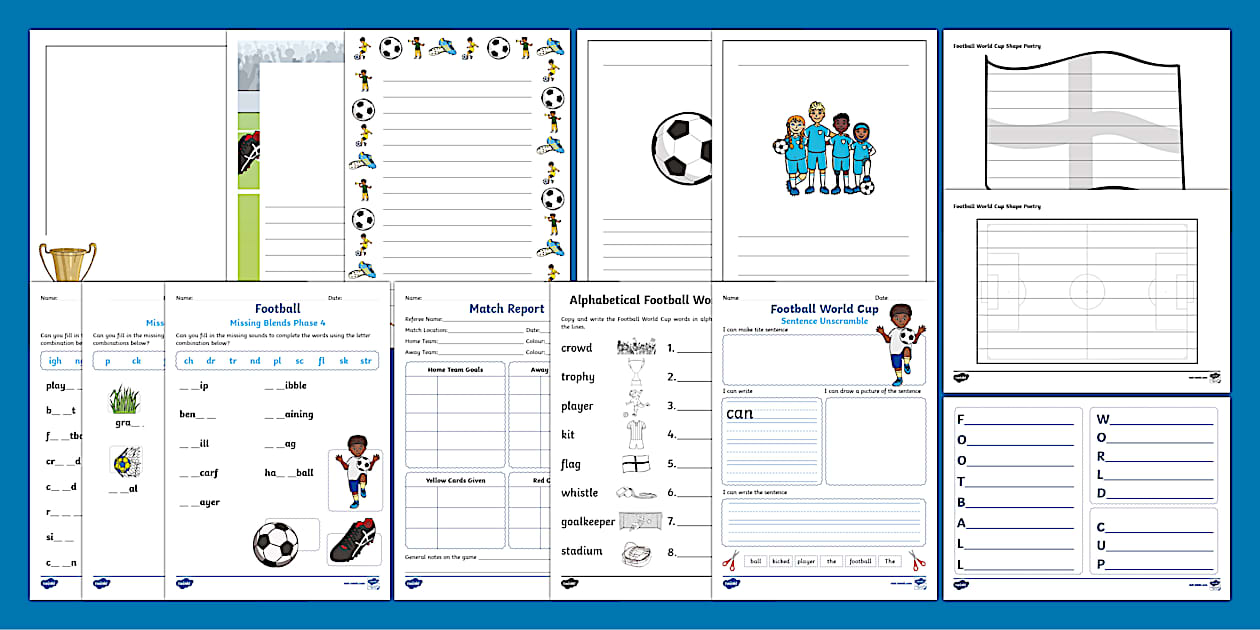 Football World Cup Themed Writing Activity Pack - Twinkl