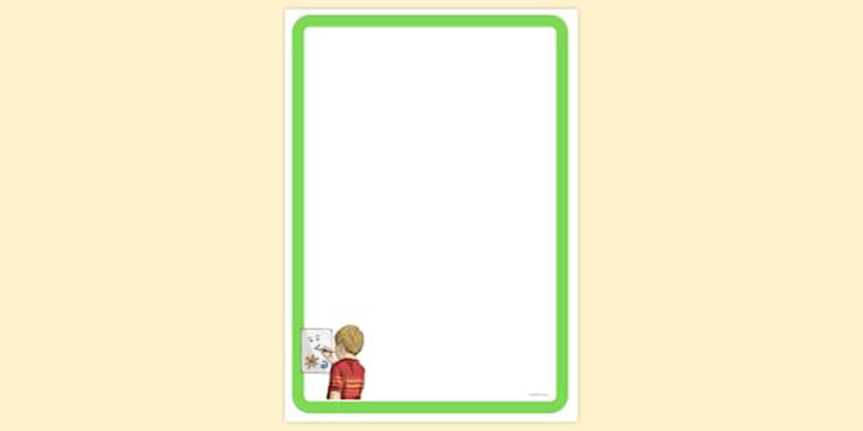 Child Painting Page Border | Page Borders | Twinkl - Twinkl