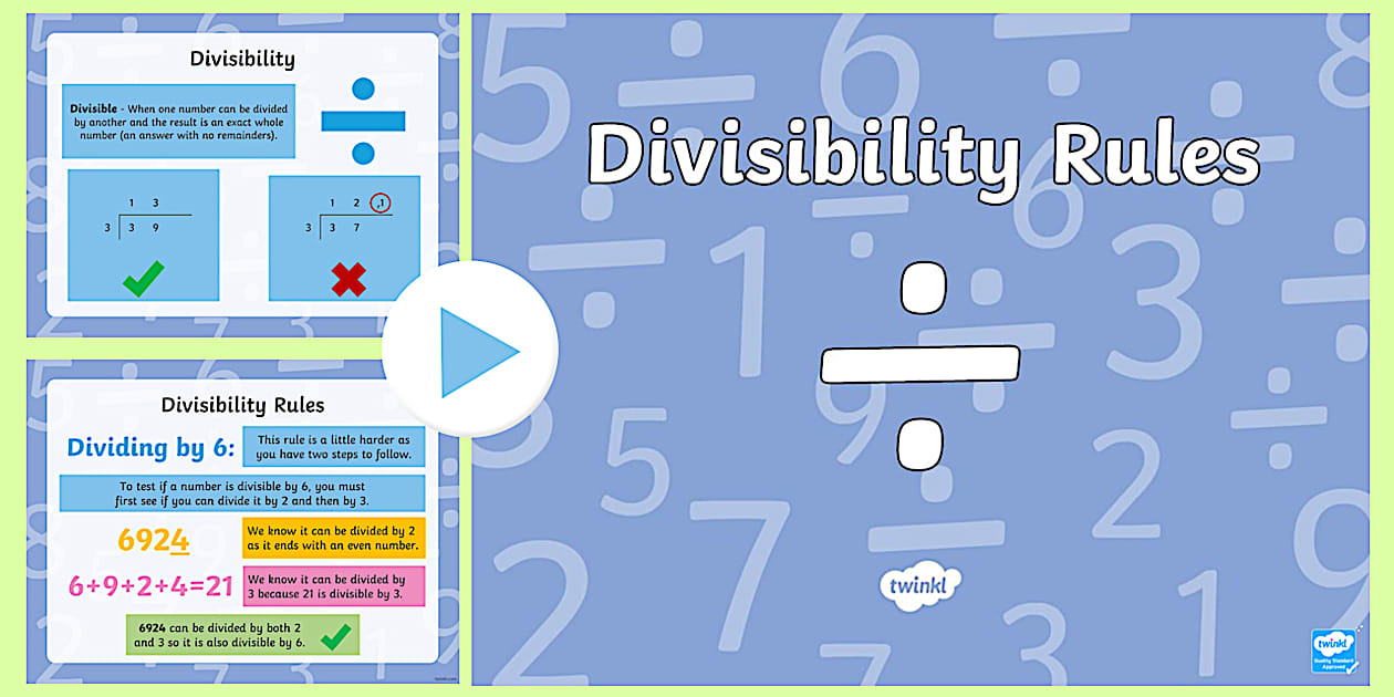 Divisibility Rules PowerPoint-Scottish - Twinkl