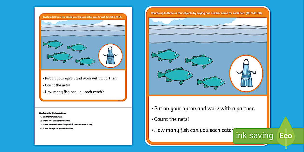 EYFS Maths Counting Challenge: Counting Fish (teacher made)