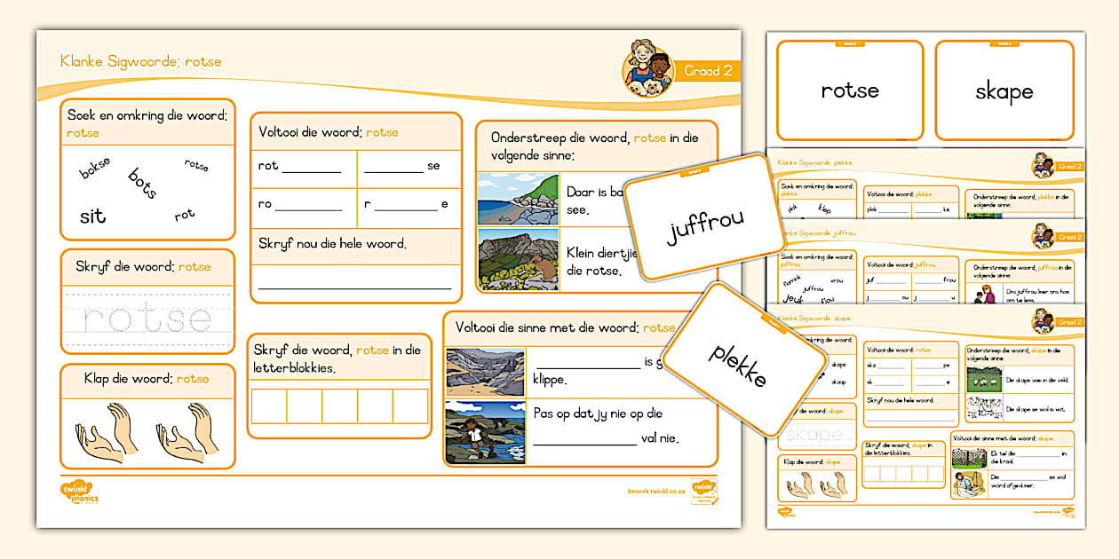 Graad 2 Klanke Sigwoorde kr- (teacher made) - Twinkl