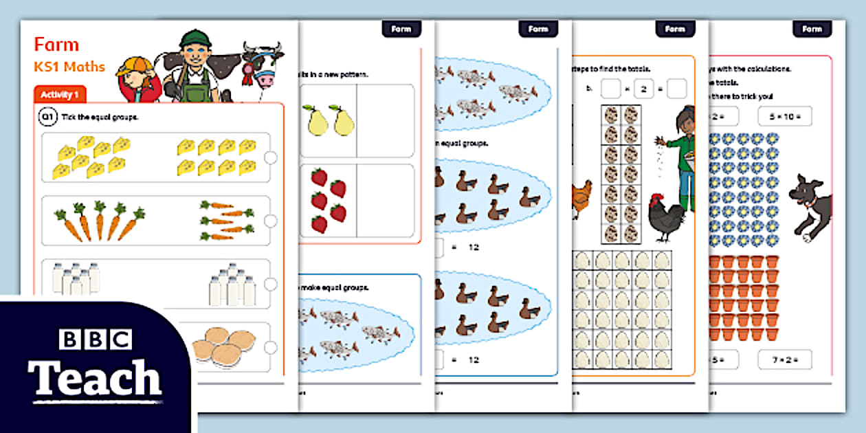 FREE! - 👉 BBC Teach Live Lesson Maths: Farm Age 5-7