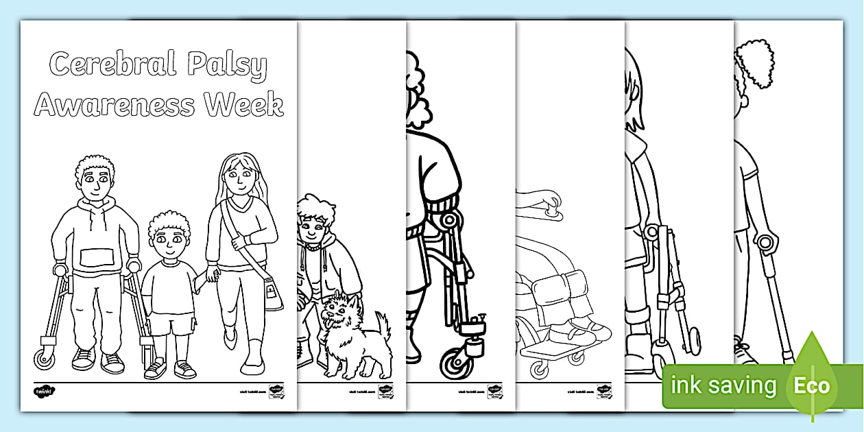 Cerebral Palsy Awareness Week Colouring Pages - Twinkl
