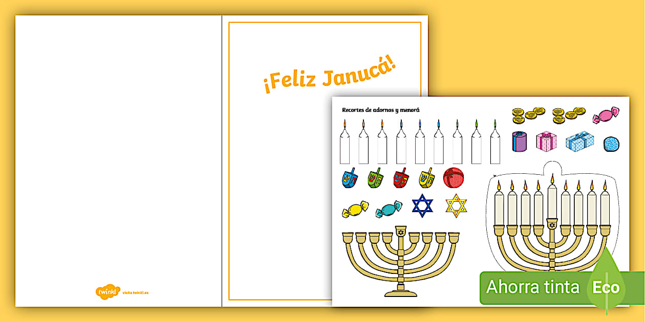 Manualidad: Diseña una tarjeta de Janucá - Twinkl