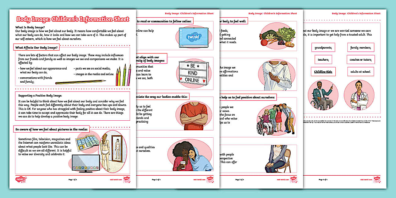 Body Image: Children's Information Sheet (Teacher-Made)