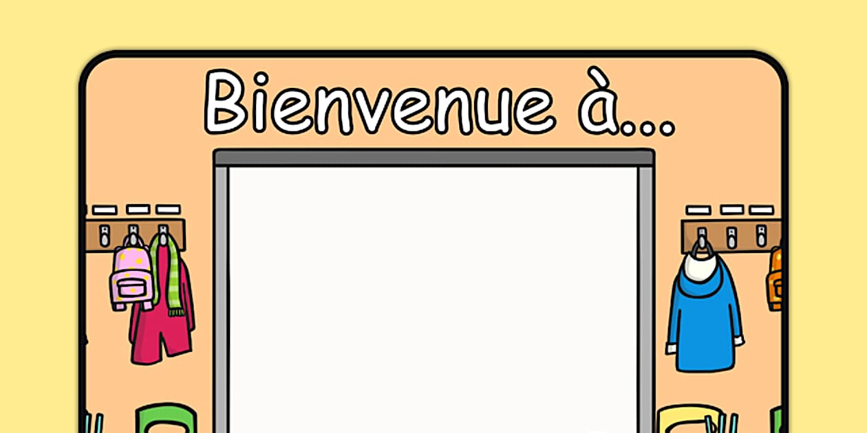 French Welcome to Sign Editable - Twinkl
