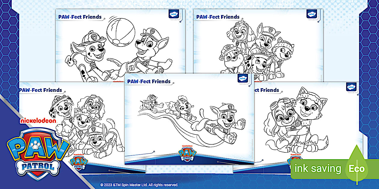 FREE! - PAW Patrol Characters Colouring Pages | Paramount