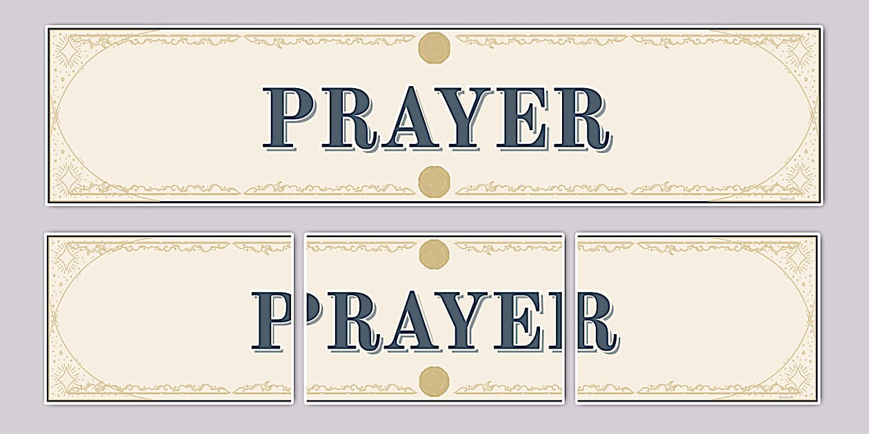 Celestial-Themed Prayer Display Banner (Teacher-Made)