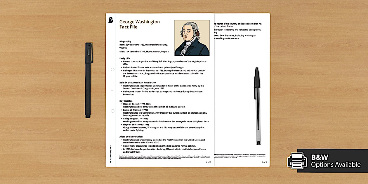George Washington Fact File