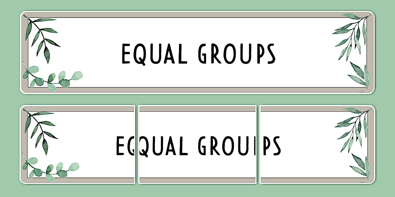 👉 Muted Botanical Themed Equal Groups Display Banner