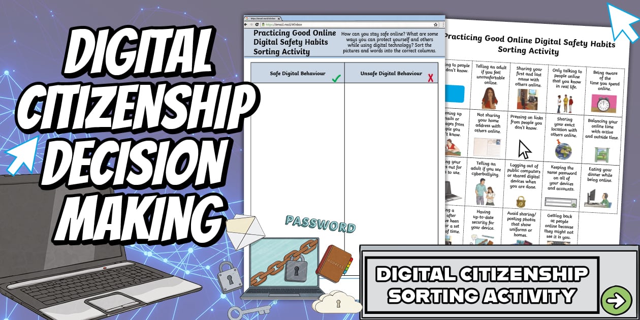 NZ Digital Citizenship Sorting Worksheet