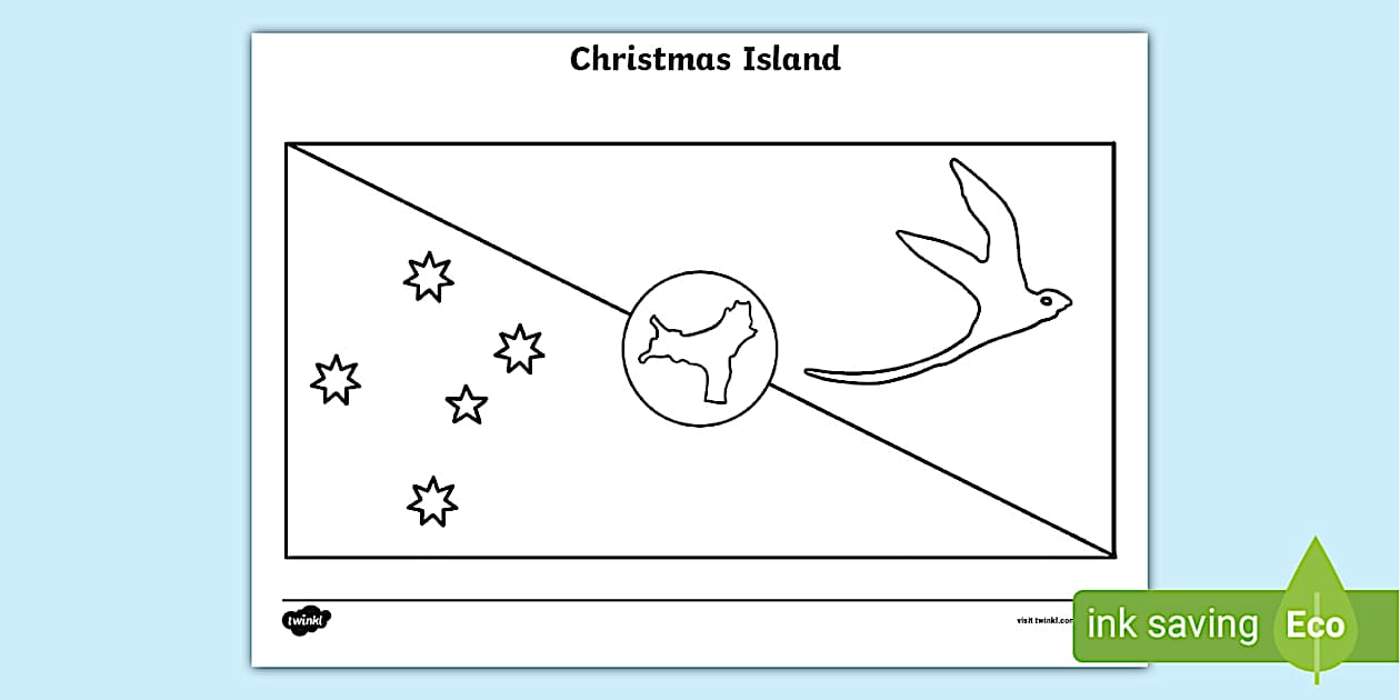 Christmas Island Flag Colouring Sheet – Twinkl - Twinkl