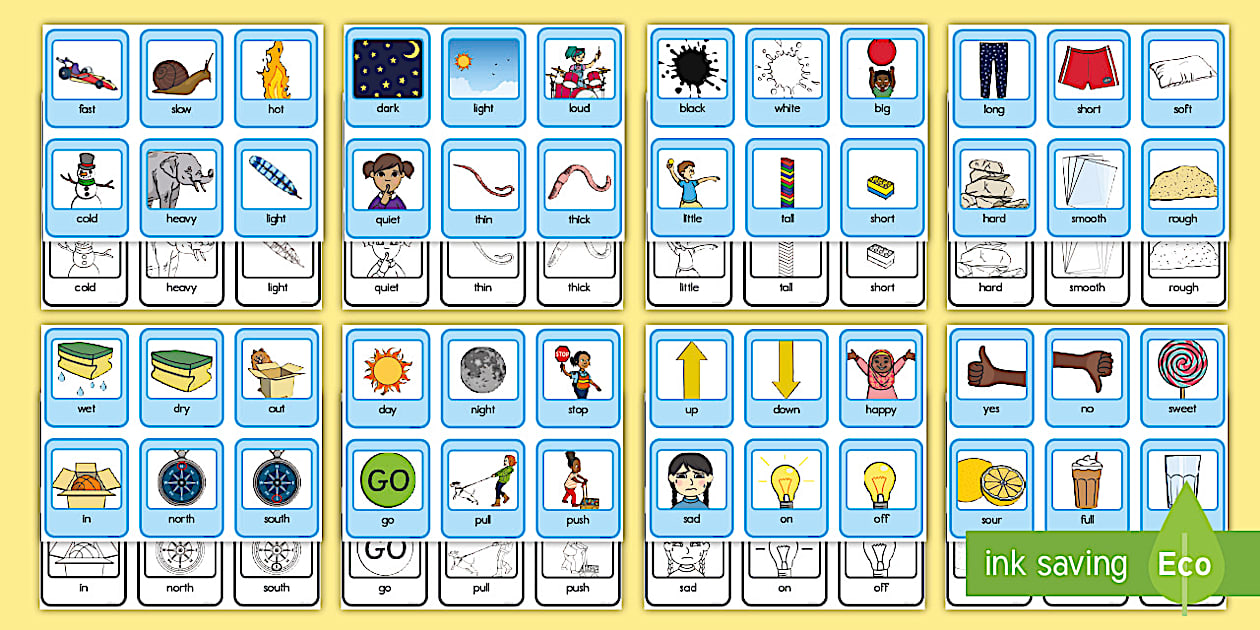 Matching Cards: Opposites (Teacher-Made) - Twinkl