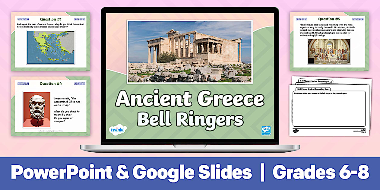 Ancient Greece Bell Ringers PowerPoint & Google Slides