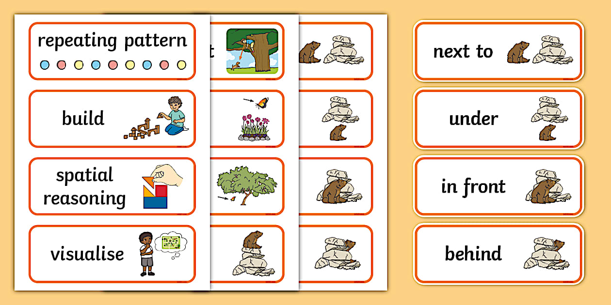 👉 EYFS Maths Vocab: White Rose Maths Visualise, Build and Map