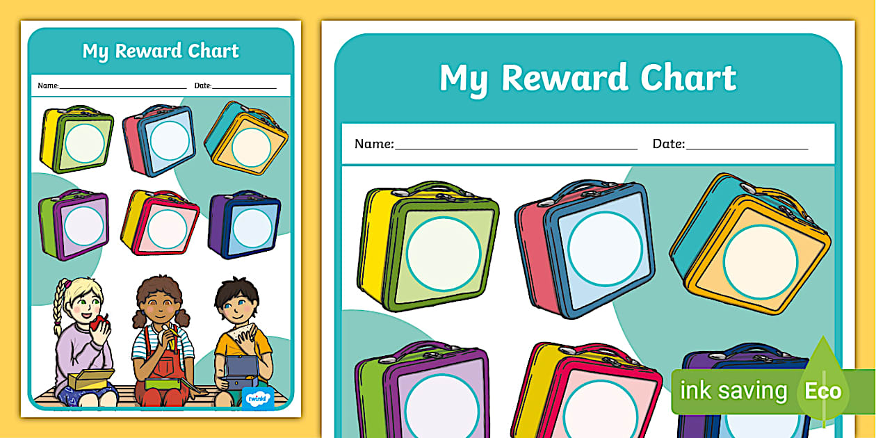 Lunchtime Themed Sticker Reward Chart 30mm - Twinkl