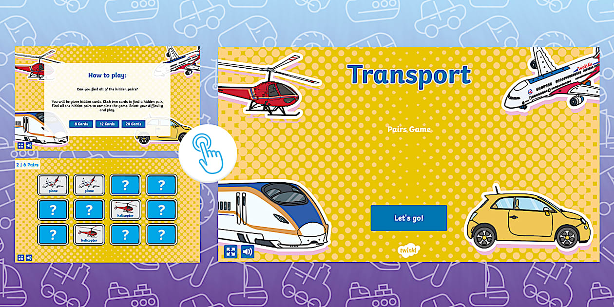 Transport Interactive Pairs Game (teacher made) - Twinkl