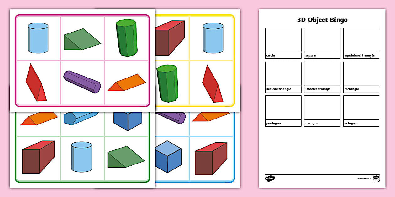 3D Object Bingo (teacher made) - Twinkl
