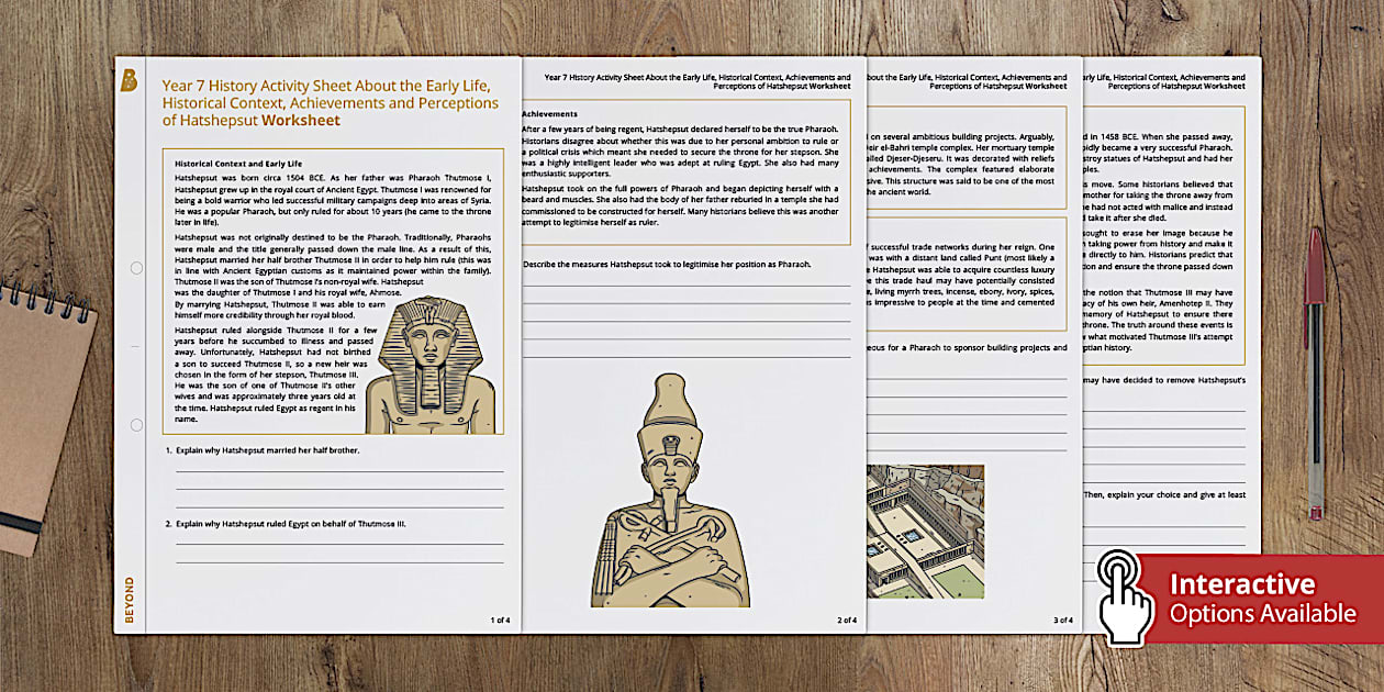 Life, Context, Achievements and Perceptions of Hatshepsut