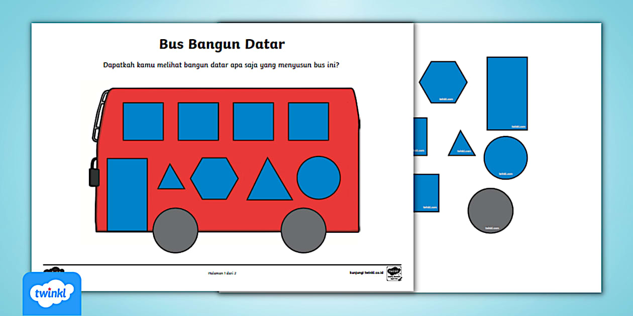 Membuat Bus dari Bangun Datar (teacher made) - Twinkl