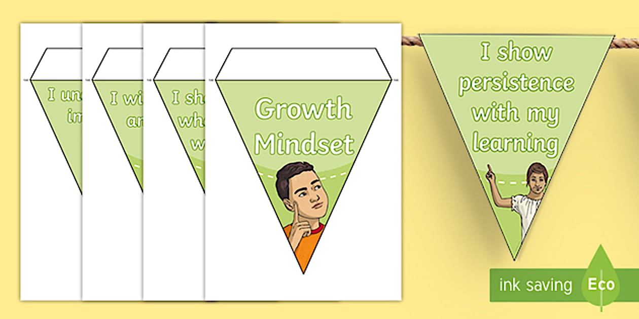 Growth Mindset Statements Bunting (teacher made) - Twinkl