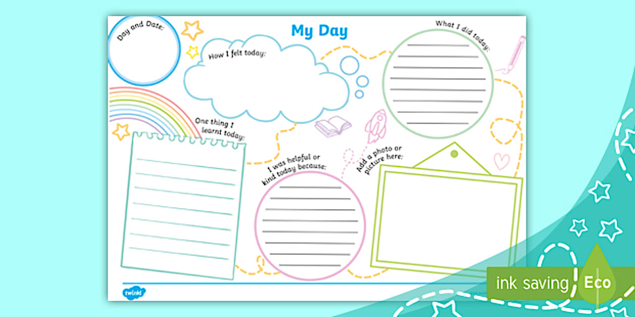 My Day Reflection Activity (teacher made) - Twinkl