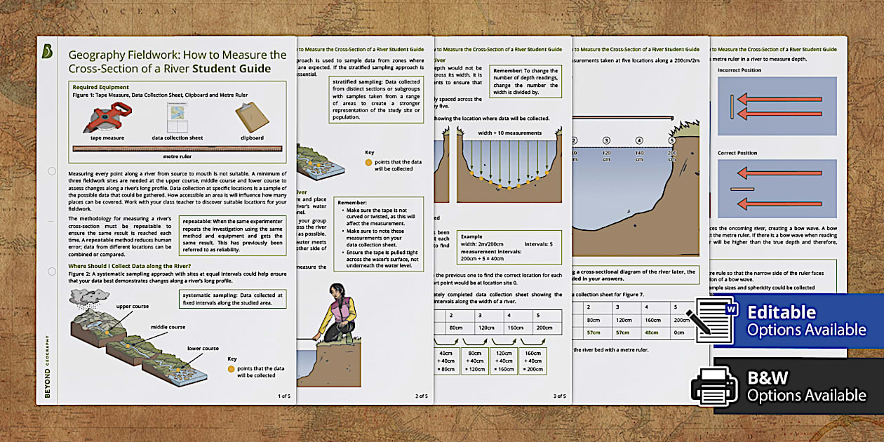 Geography Fieldwork: How to Measure the Cross-Section of a River ...