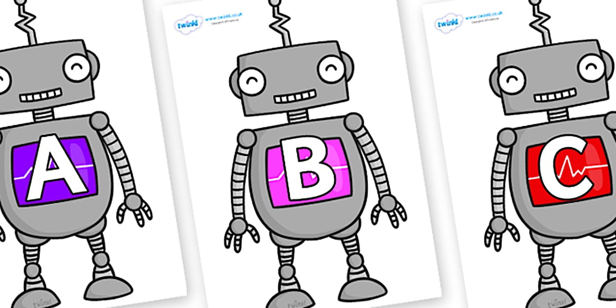 A-Z Alphabet on Robots