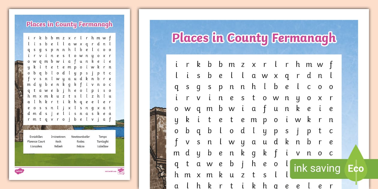Places in County Fermanagh Word Search