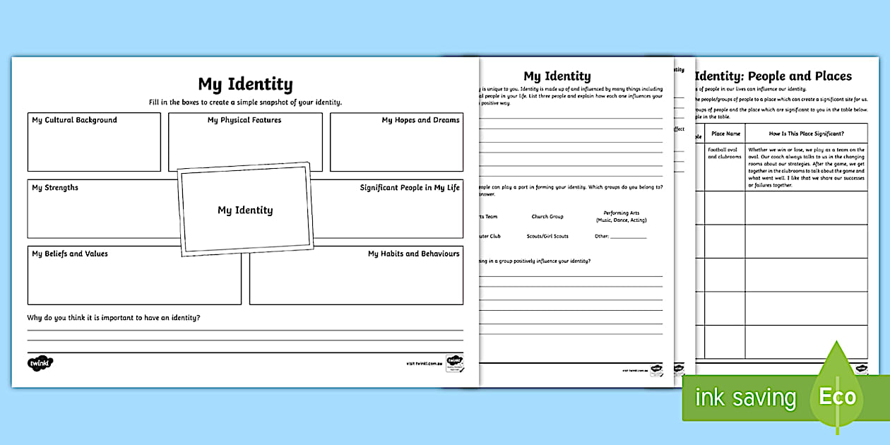 My Identity Activity Pack - Twinkl My Identity Activity Pack - Twinkl