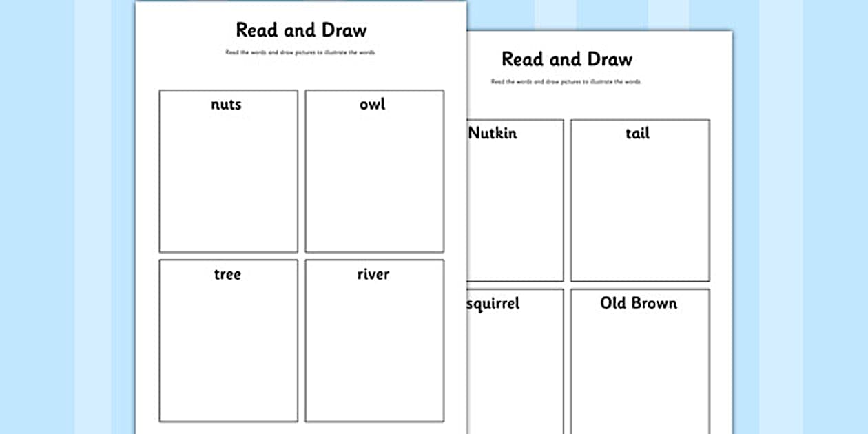 Cursive The Tale of Squirrel Nutkin Read and Draw Worksheet (Beatrix ...