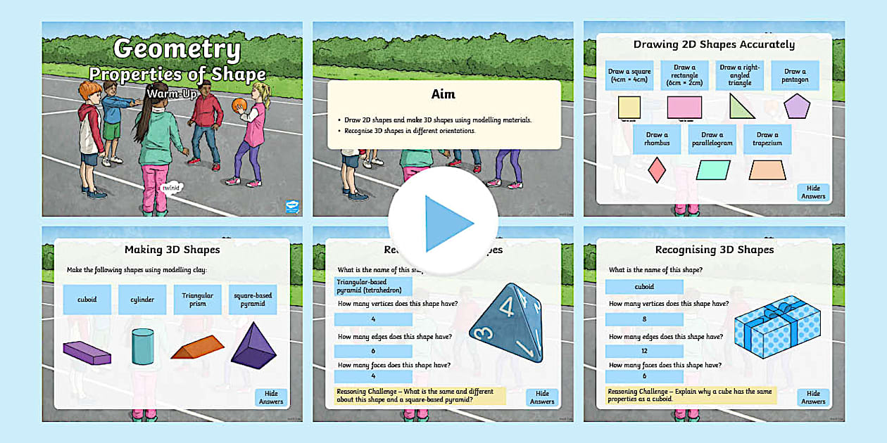 Geometry PowerPoint Warm-up | NZ Maths Resources - Twinkl