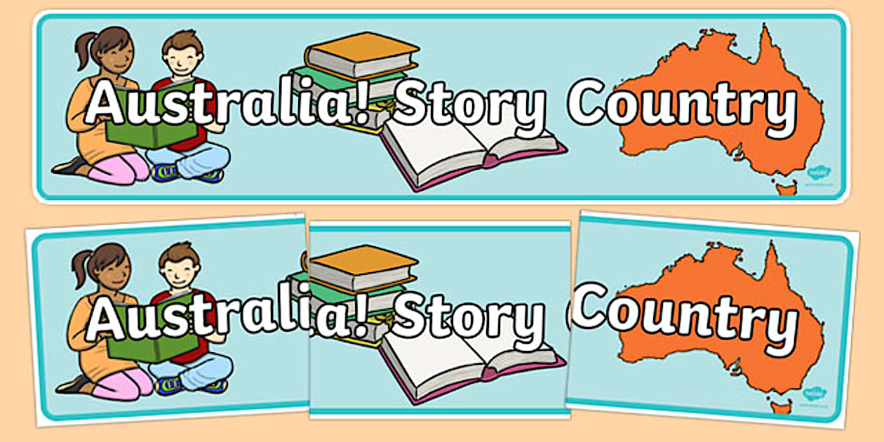 Book Week Display Banner Australia! Story Country - Twinkl