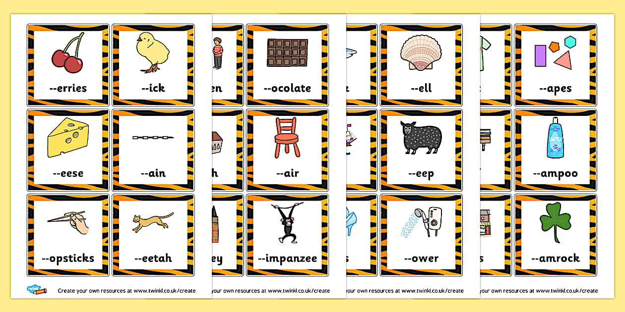 sh and ch diagraphs Cards (teacher made) - Twinkl