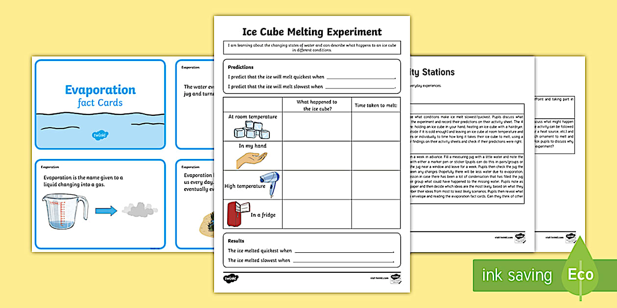 Water First Level Science Activity Station Lesson Pack