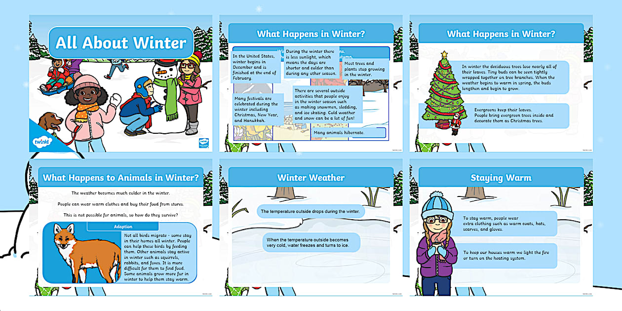 Winter Slides | Resource for K-2nd | Twinkl USA - Twinkl