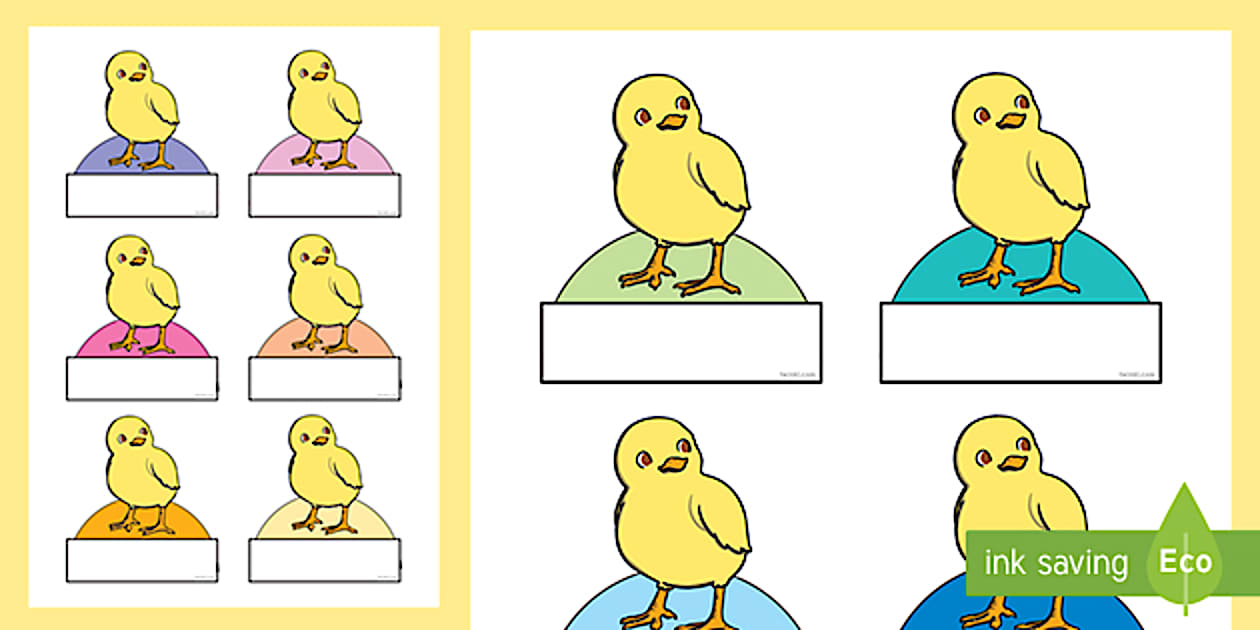 Editable Chick Themed Self-registration Labels - Twinkl