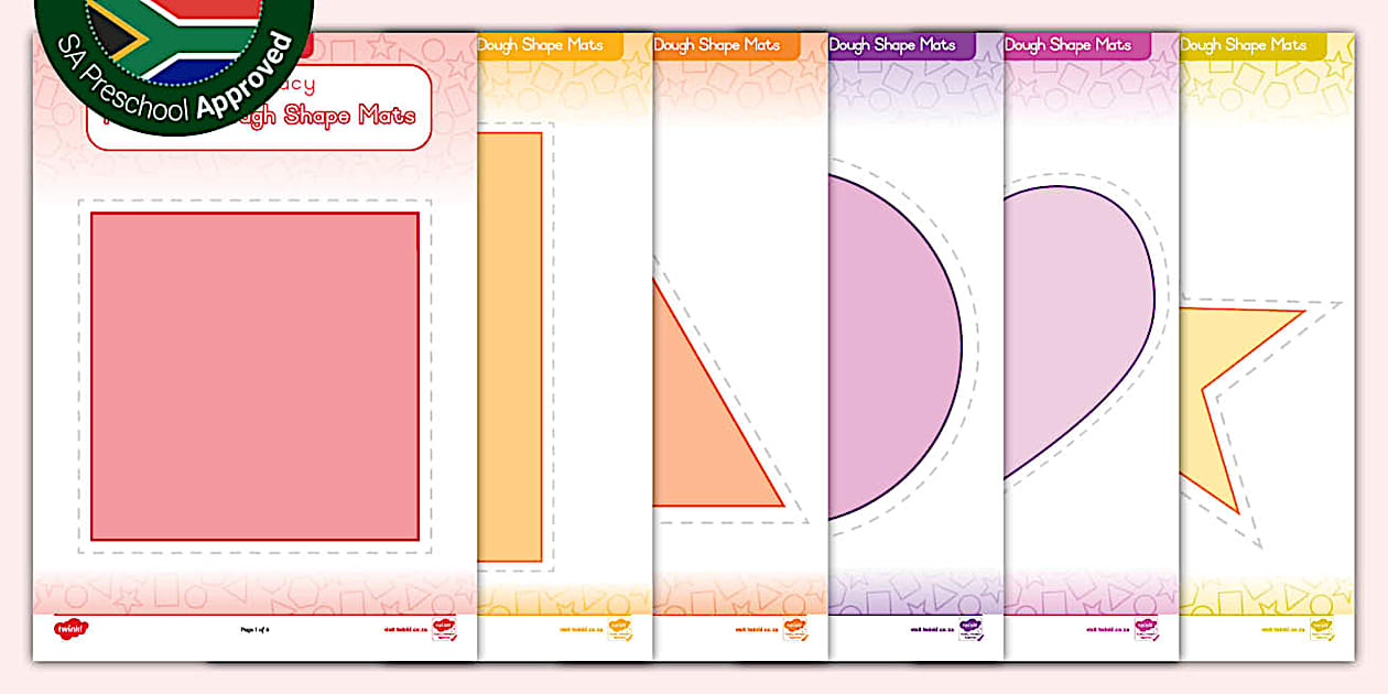 Toddlers: Numeracy - Modelling Dough Shape Mats - Twinkl