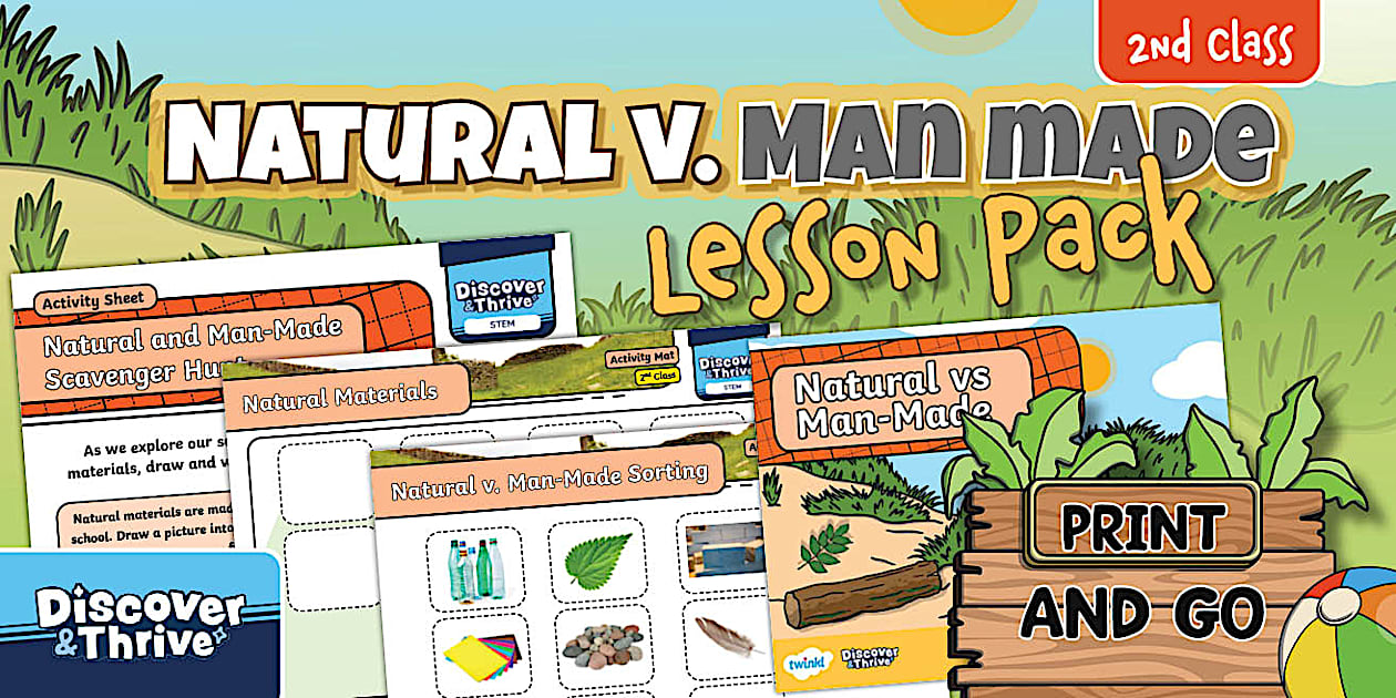 STEM (Materials) Natural vs Manmade Materials Resource Pack 2nd Class