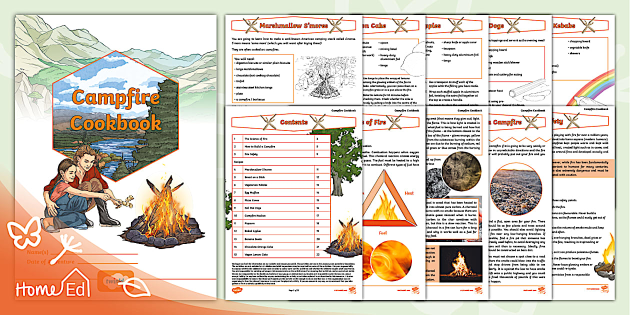 Campfire Cookbook | Home Educating Family Resource | Twinkl