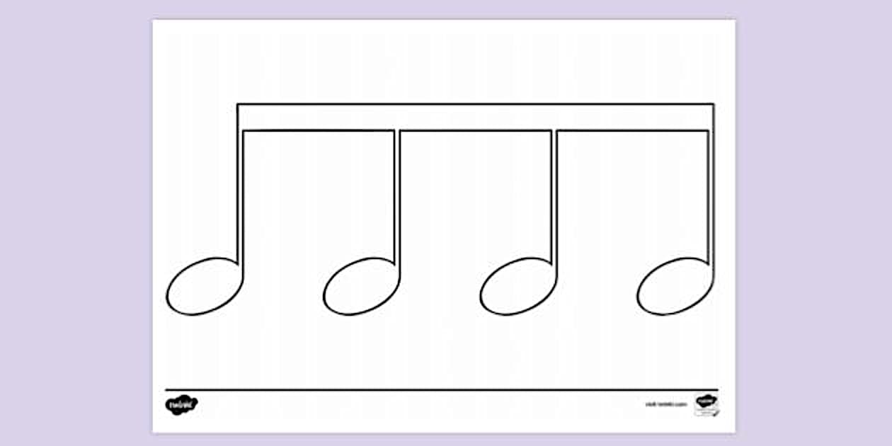 Music Notes Colouring Page | Colouring Sheets (teacher made)