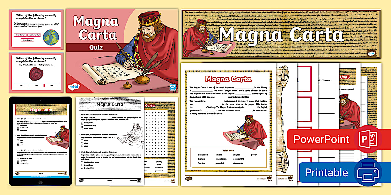 Third Grade Magna Carta Activity Pack (teacher made)