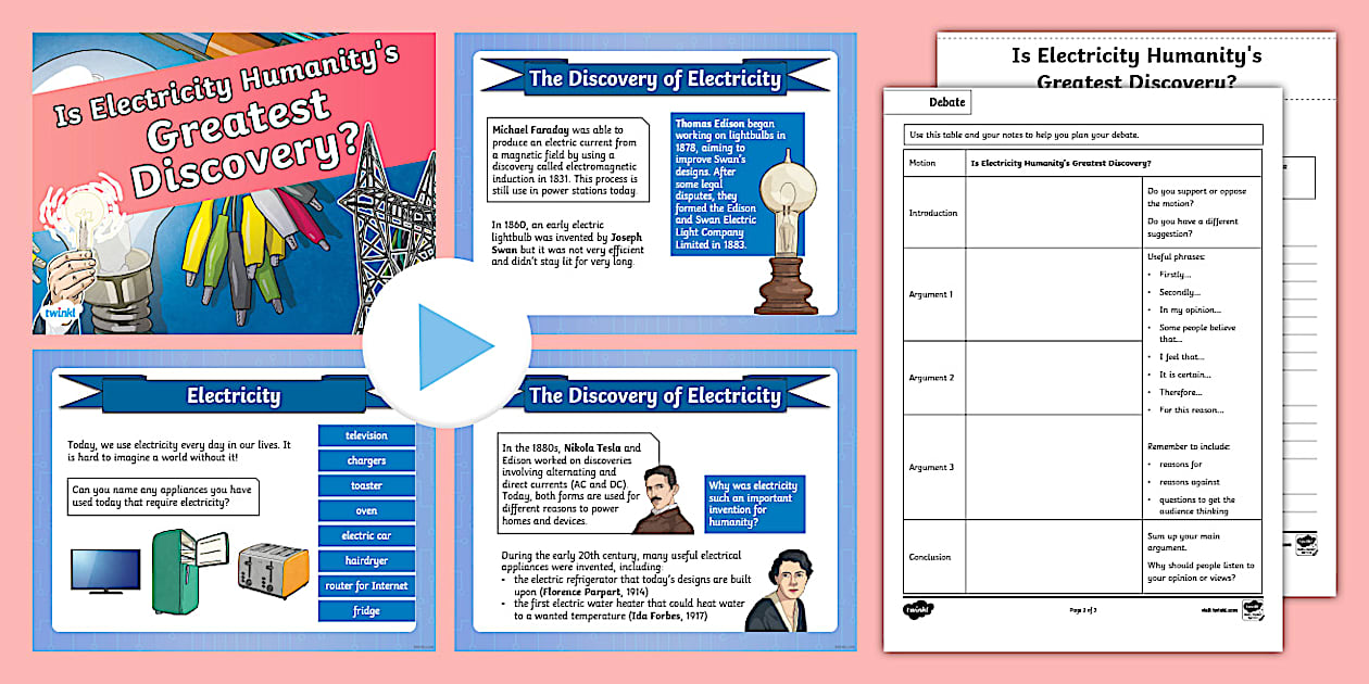 KS2 Is Electricity Humanity's Greatest Discovery? Pack