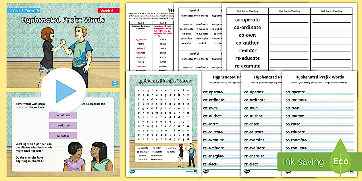 Year 6 Term 1A Week 5 Spelling Pack with Games - Twinkl