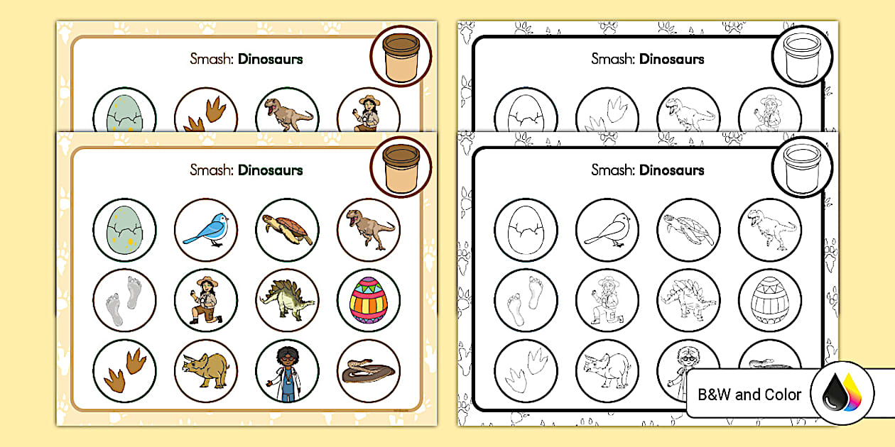 Dinosaur Smash Mats (teacher made) - Twinkl
