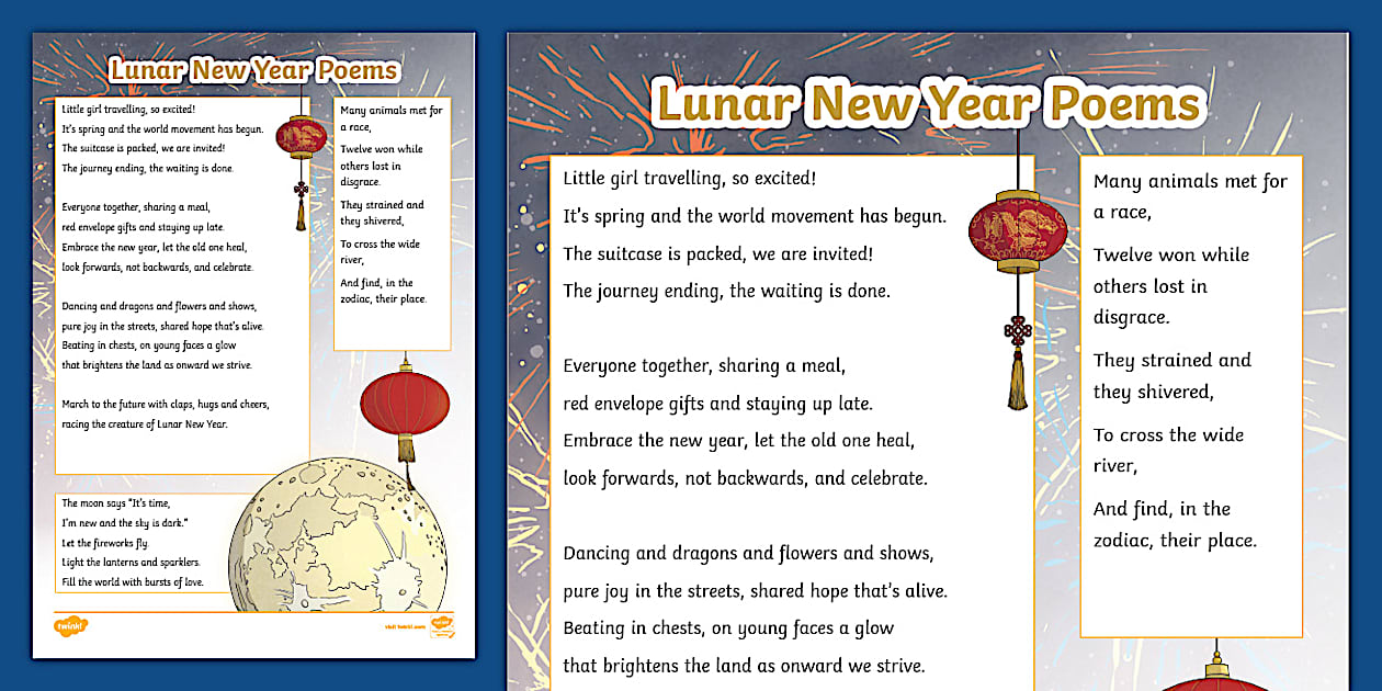 KS2 Lunar New Year Poem Examples - Twinkl
