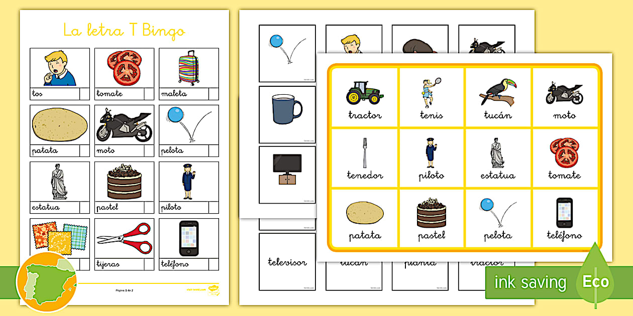 Bingo La letra T