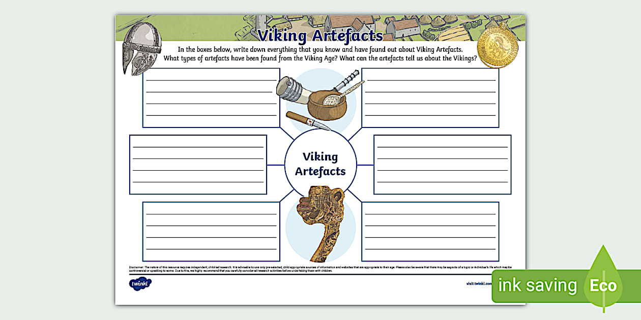 Viking Artefacts Mind Map (Teacher-Made) - Twinkl