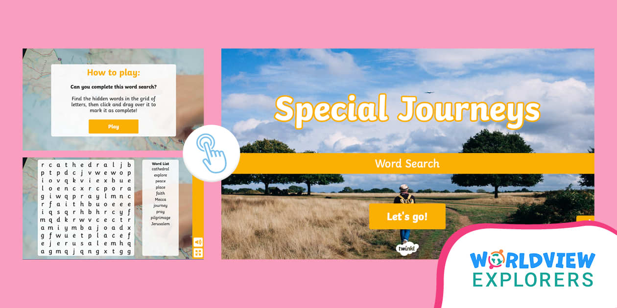 RE: Special Journeys: KS1 Interactive Wordsearch