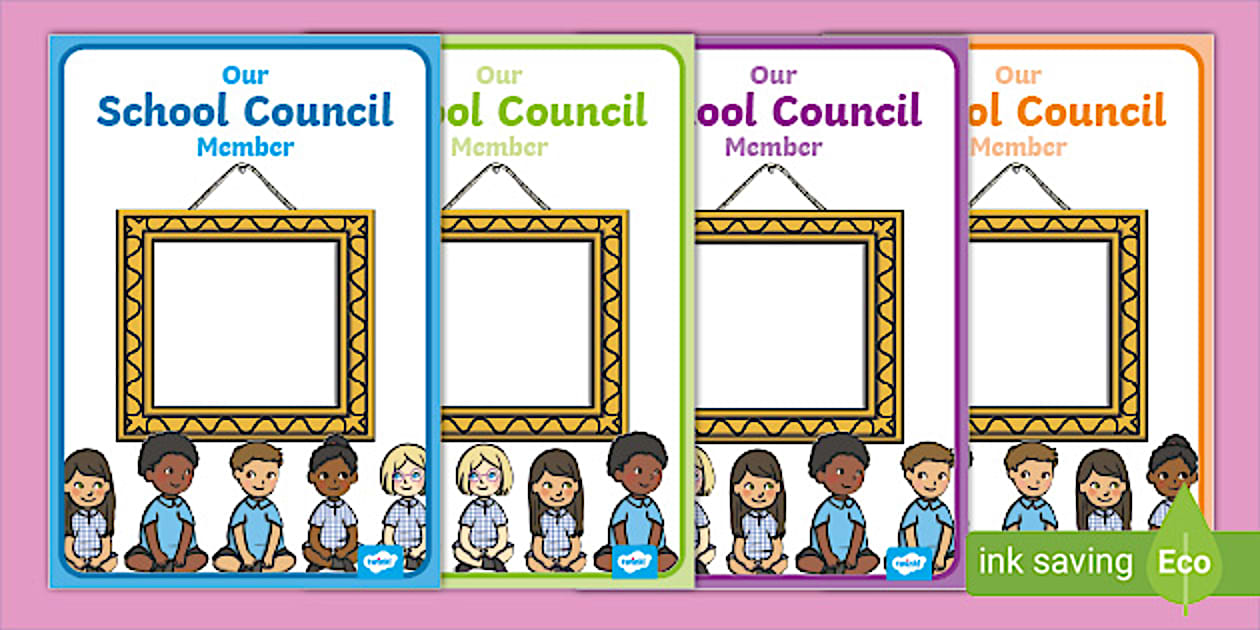 Editable School Council Member Notice Board Posters - Twinkl